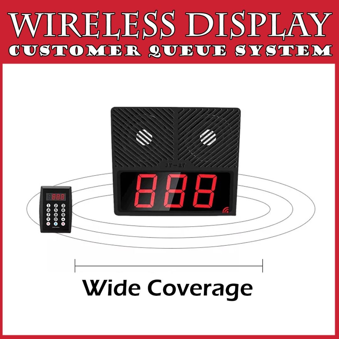 Loud Type Wireless Queue Management System 3 Digit Digital Call System ...