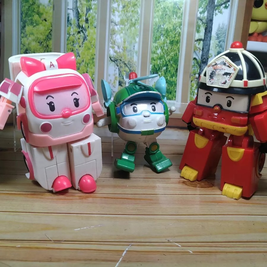 Mainan Figure Robocar Poli set 3 bisa berubah jadi robot, Toys ...