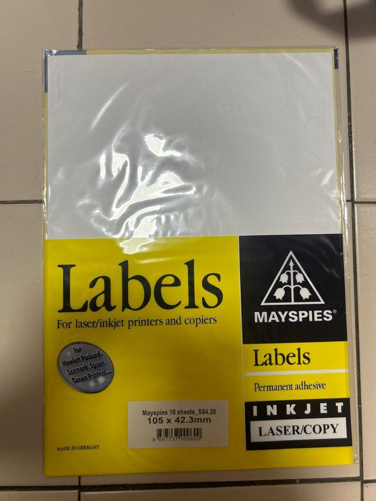 Mayspies Adhesive Labels, Hobbies & Toys, Stationery & Craft ...