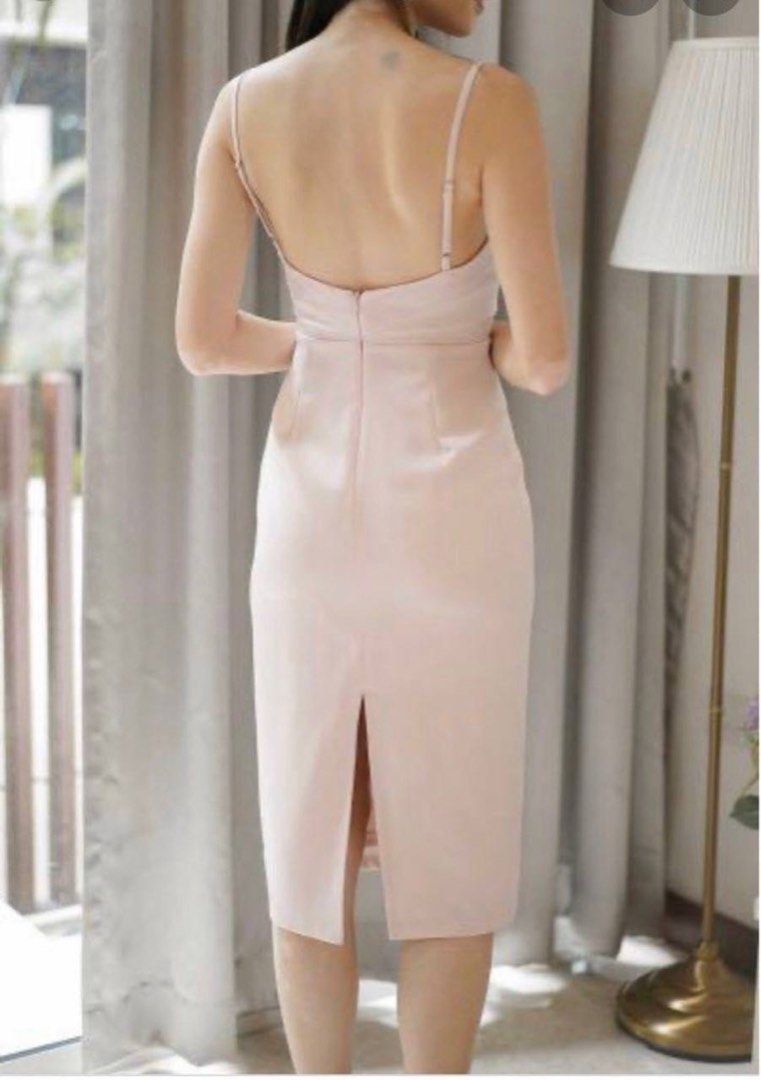 Mikayla nova low back cami dress (pink), Women's Fashion, Dresses ...