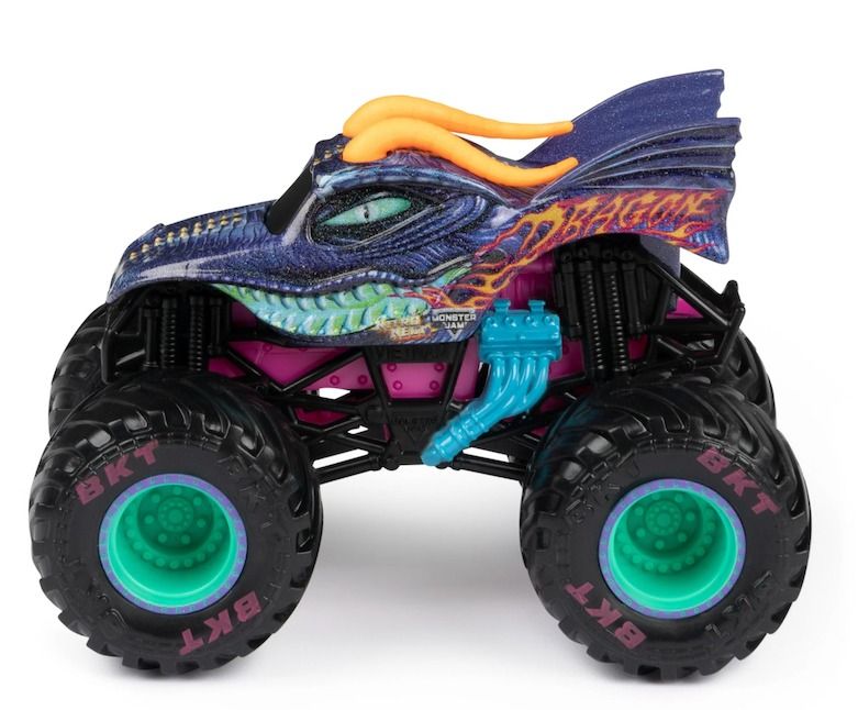 Monster Jam, 2-Pack Neon 1:64 Nitro Monster Trucks, Blue Thunder Vs ...