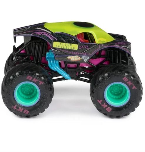 Monster Jam, 2-Pack Neon 1:64 Nitro Monster Trucks, Alien Invasion Vs ...
