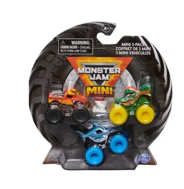 Monster Jam Mini Scale Vehicles 3-Pack; Dragon, El Toro Loco and ...