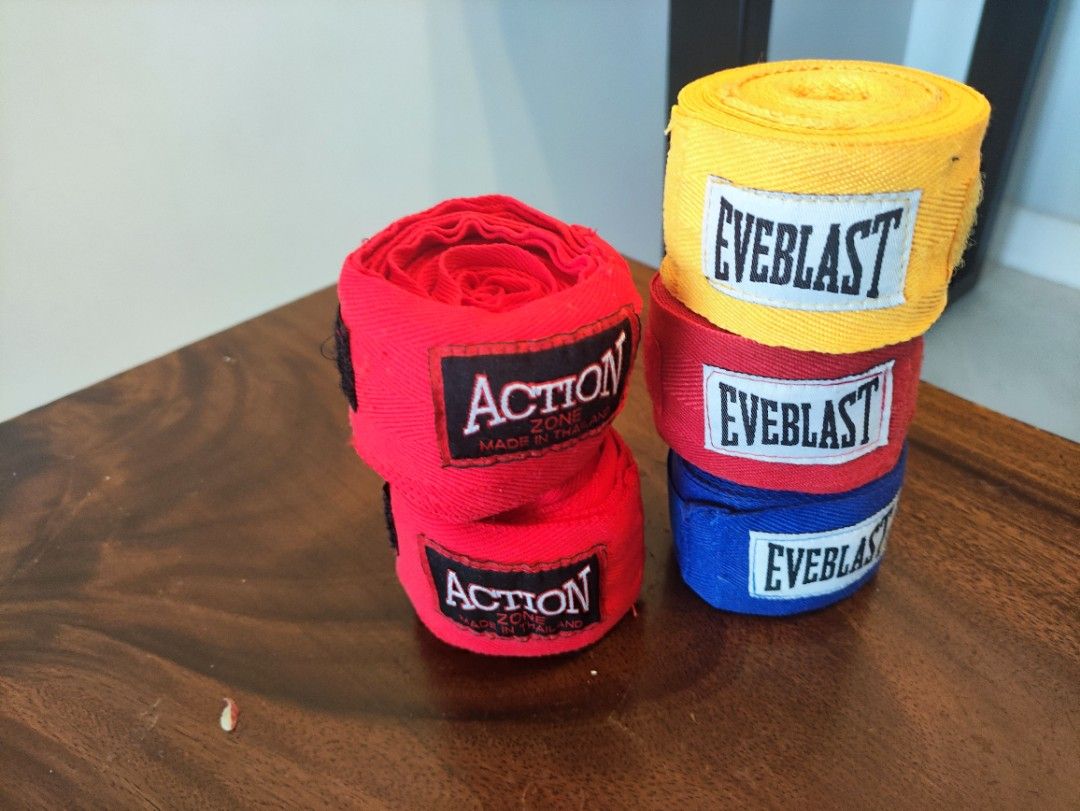 Muay thai boxing hand wraps, Sports Equipment, Exercise & Fitness ...