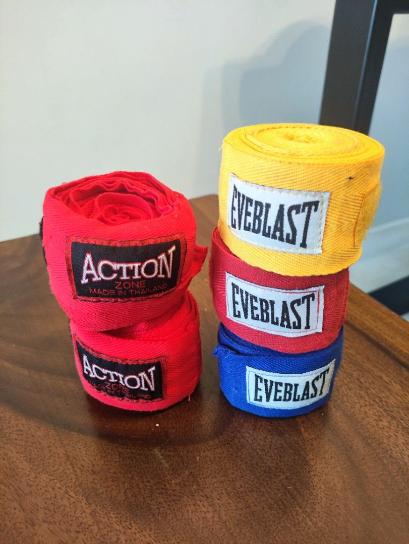 Muay thai boxing hand wraps, Sports Equipment, Exercise & Fitness ...