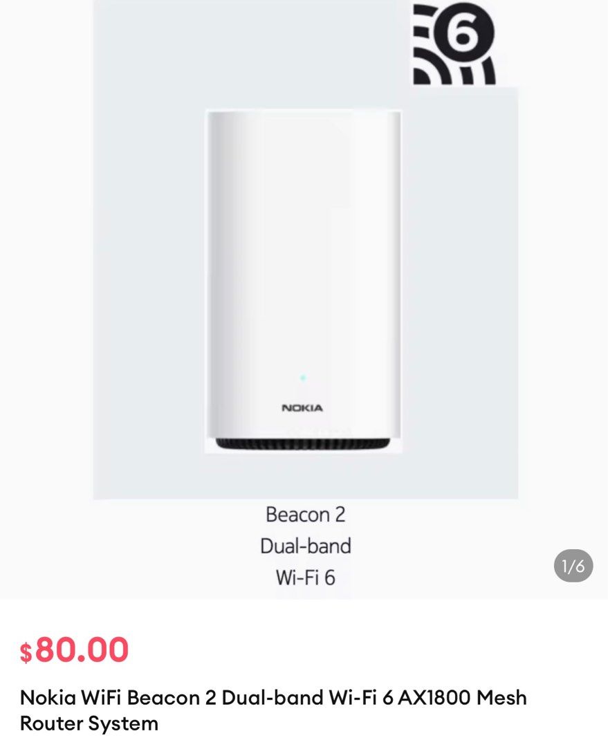 Nokia WiFi Beacon 2 Mesh Router, Computers & Tech, Office & Business ...