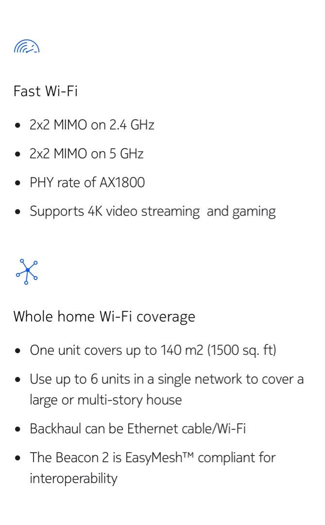 Nokia WiFi Beacon 2 Mesh Router, Computers & Tech, Office & Business ...