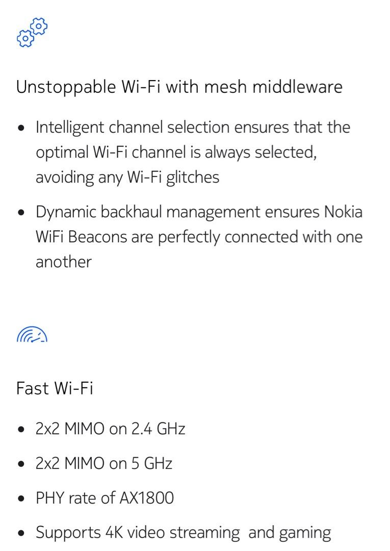 Nokia WiFi Beacon 2 Mesh Router, Computers & Tech, Office & Business ...