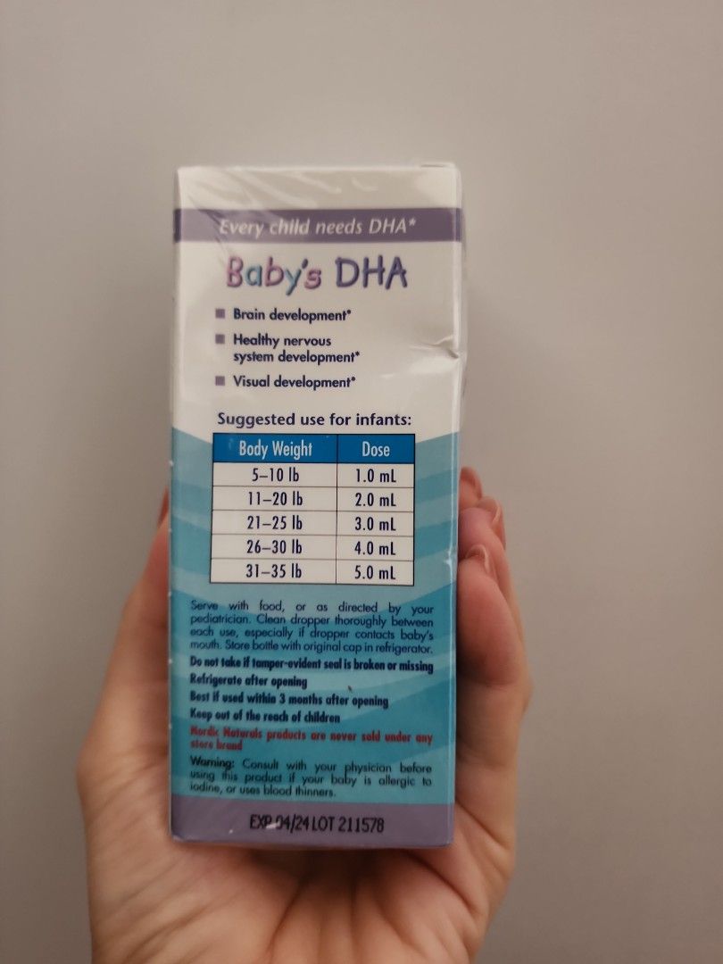 Nordic Naturals Baby's DHA, Babies & Kids, Nursing & Feeding ...