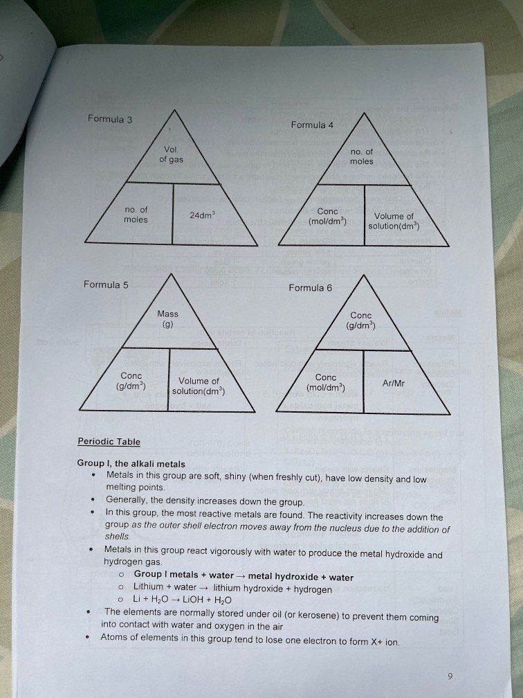O lvl combined science - chemistry notes, Hobbies & Toys, Books ...