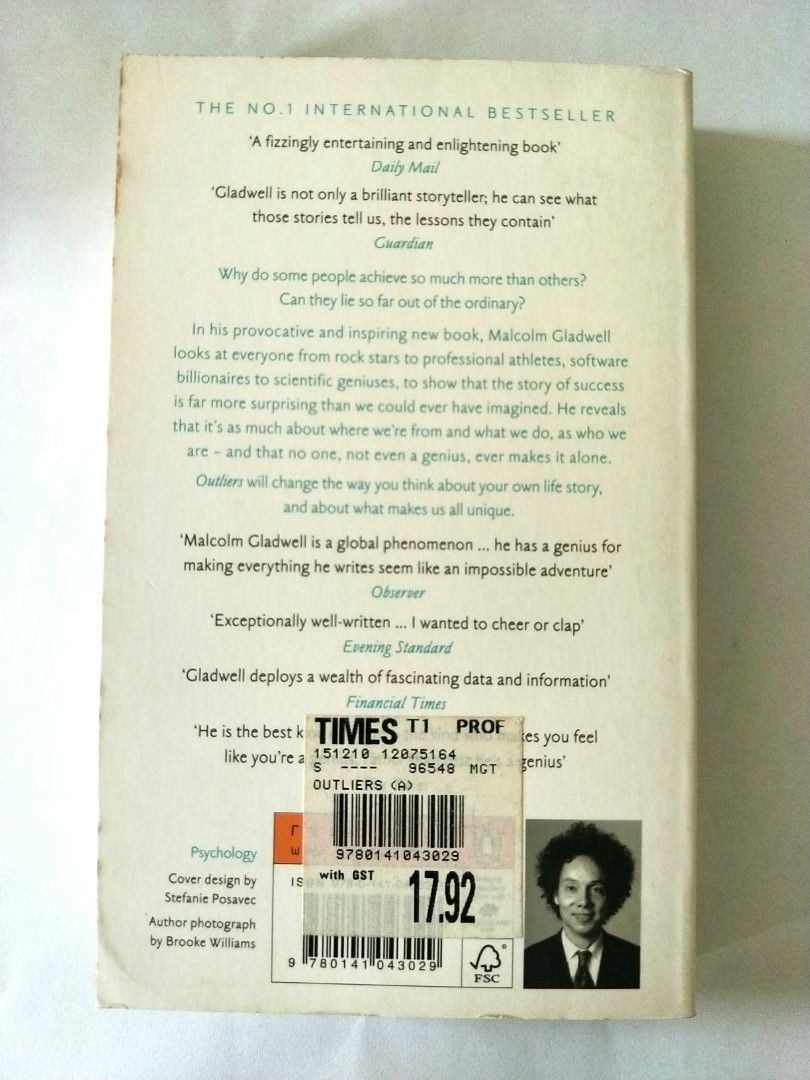 Outliers by Malcolm Gladwell, Hobbies & Toys, Books & Magazines ...