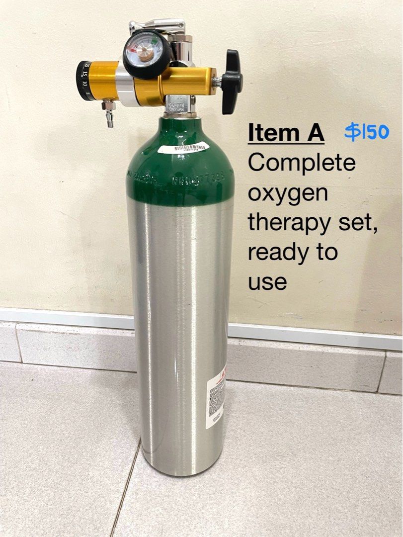 Portable Oxygen Cylinder / Tank (A)Complete Therapy Set , Health ...