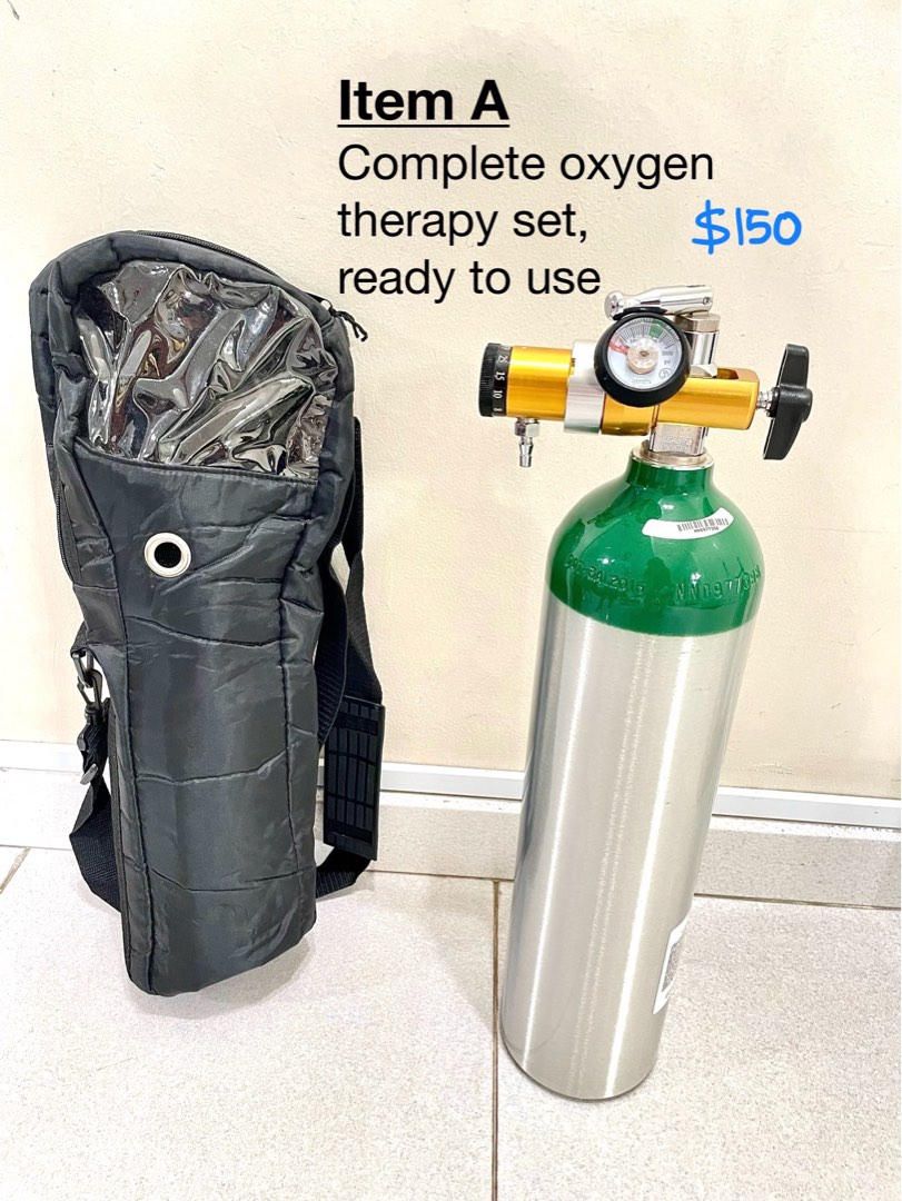 Portable Oxygen Cylinder / Tank (A)Complete Therapy Set , Health ...