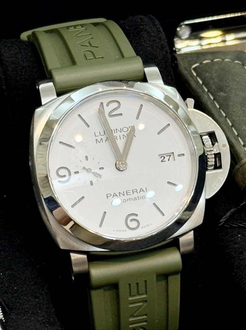 『已交流』PANERAI 沛納海 Luminor Marina PAM01314 三日鍊 PAM1314 小秒針 白色面盤 經典三明治面盤 ...