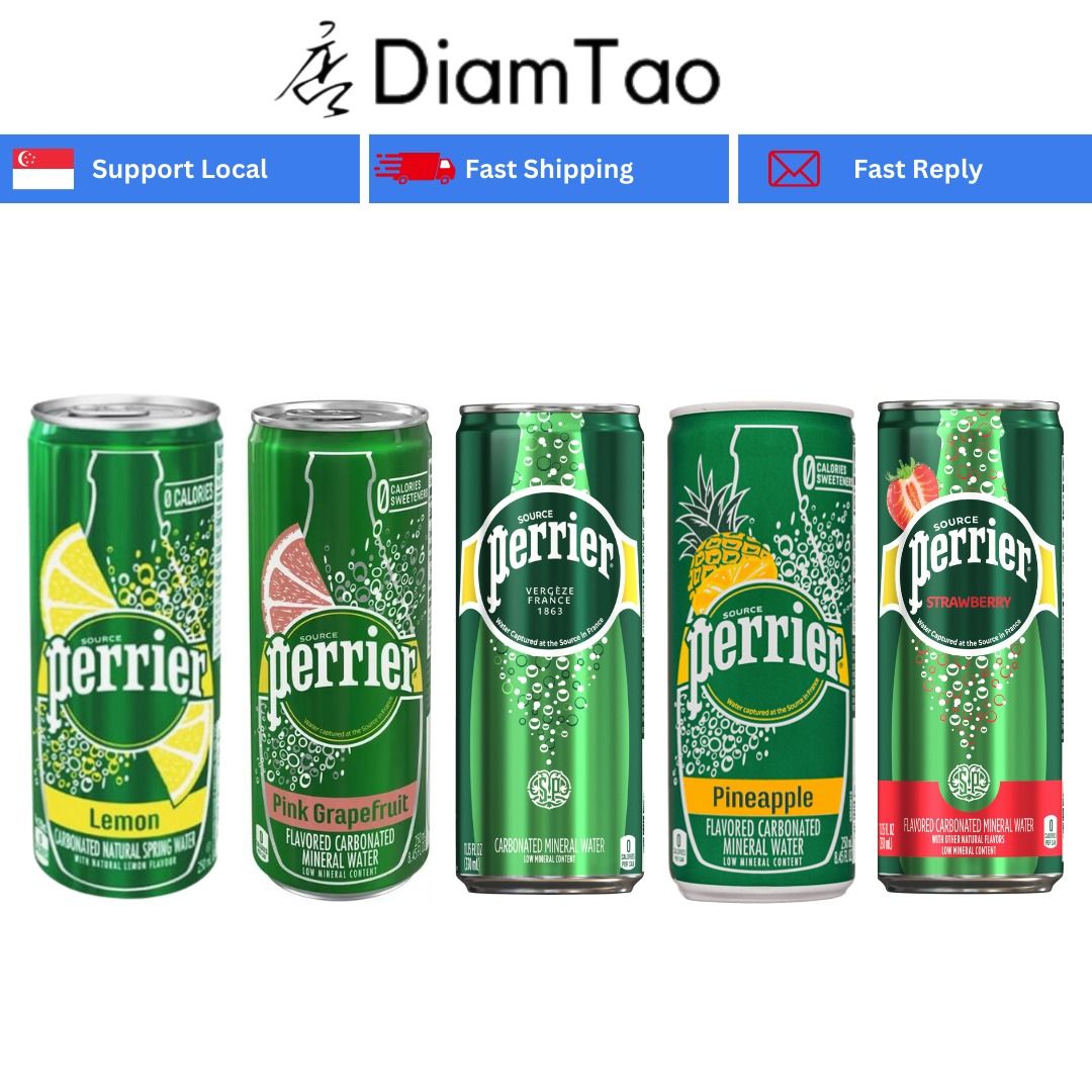 Perrier Assorted Flavors 250ml x 10 Cans, Food & Drinks, Beverages on ...