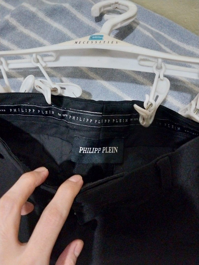 Philipp plein black slock pants, Men's Fashion, Bottoms, Trousers on ...