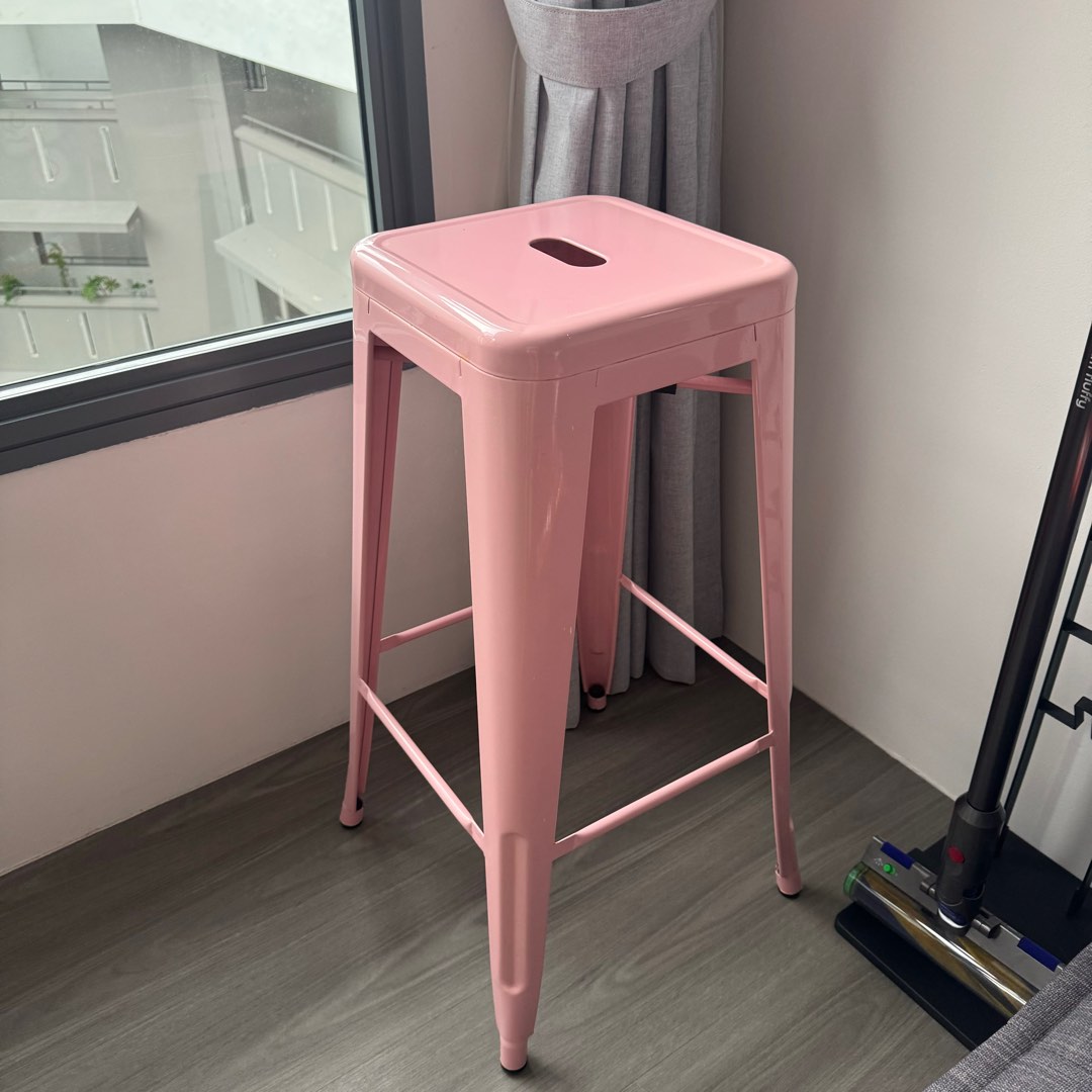 Pink Metal High Chair, Furniture & Home Living, Furniture, Chairs on ...