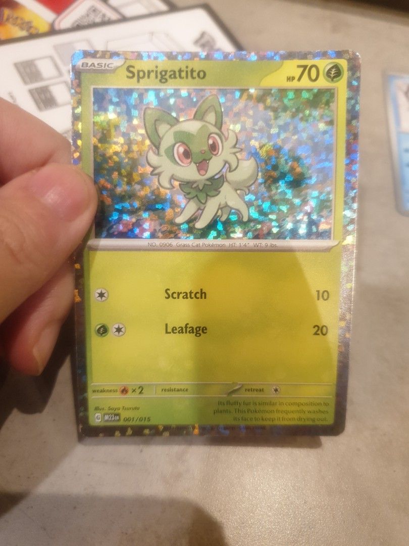 Pokemon Sprigatito cards, Hobbies & Toys, Toys & Games on Carousell