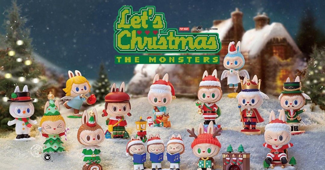 Popmart Labubu let's Christmas The monsters, Hobbies & Toys, Toys ...