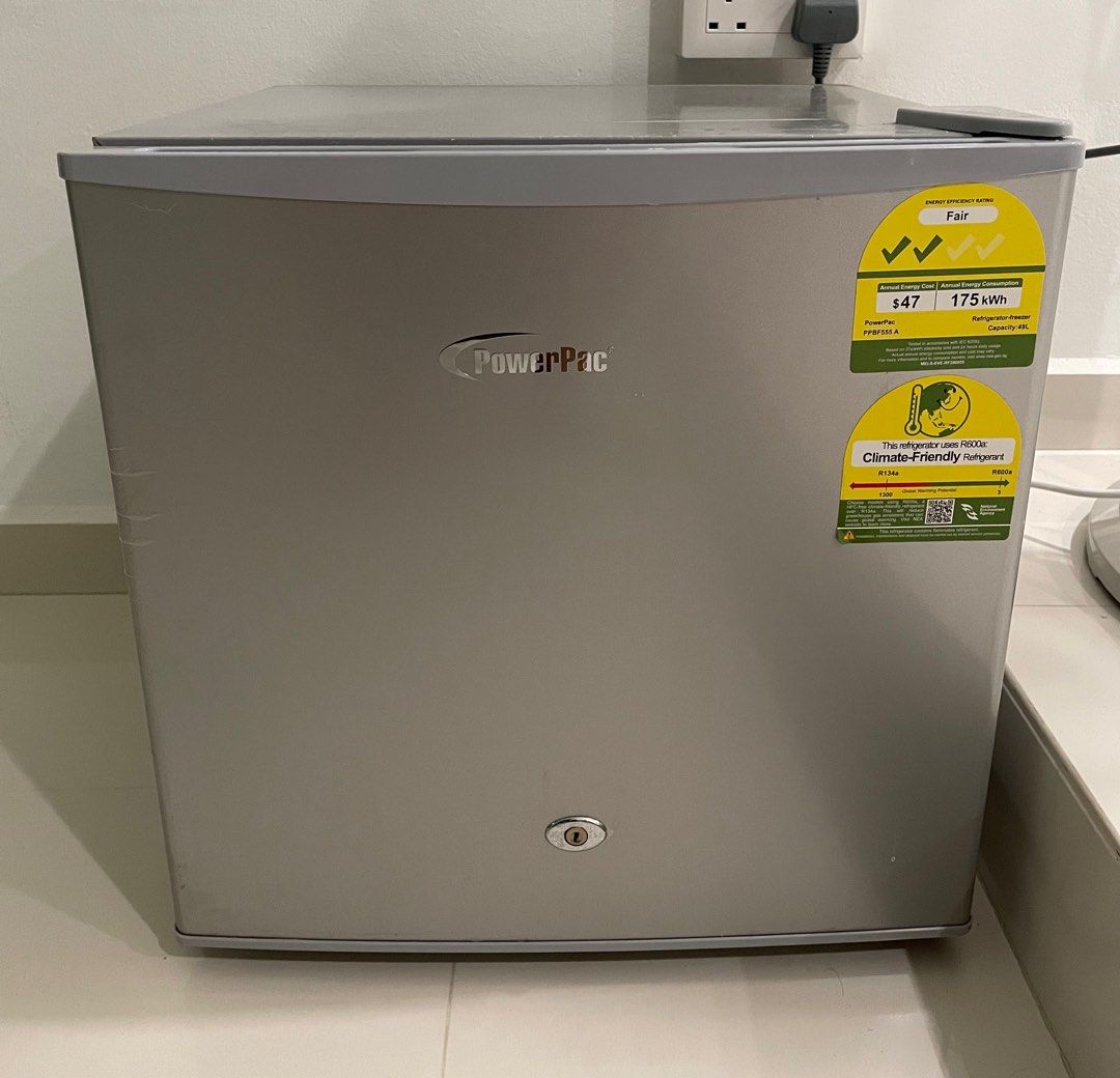 PowerPac Mini Bar Fridge 50L With Lock, TV & Home Appliances, Kitchen ...