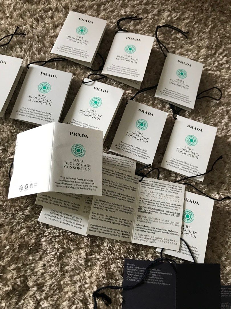 PRADA TAG CARD LABEL BOOKLET HARGA BEDA BEDA YA NEW AUTHENTIC HARGA ...
