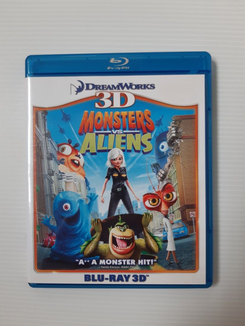 Pre-owned Monsters vs Aliens Blu Ray 3D + Blu Ray, Hobbies & Toys ...
