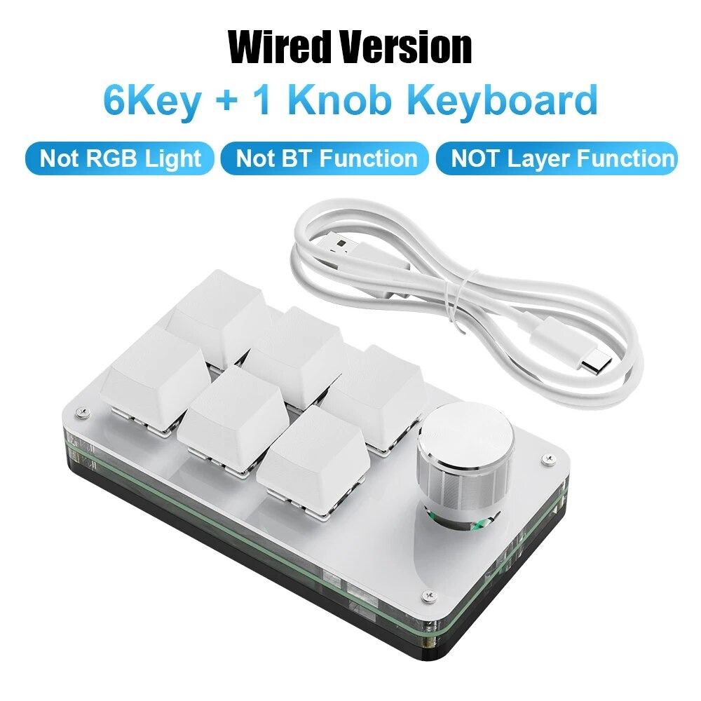 Programming Macro Custom Knob Keyboard RGB 3 Key Copy Paste Mini Button Photoshop Gaming Keypad ...
