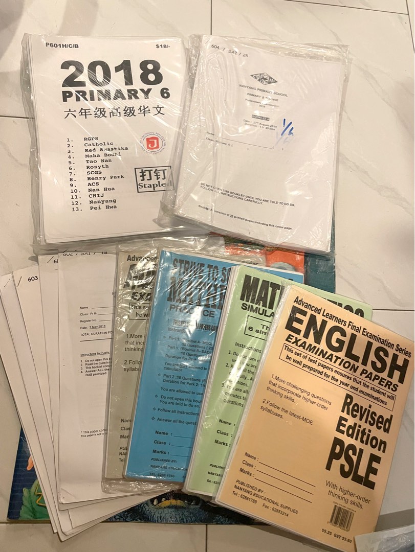 Psle Examination papers, Hobbies & Toys, Books & Magazines, Assessment ...