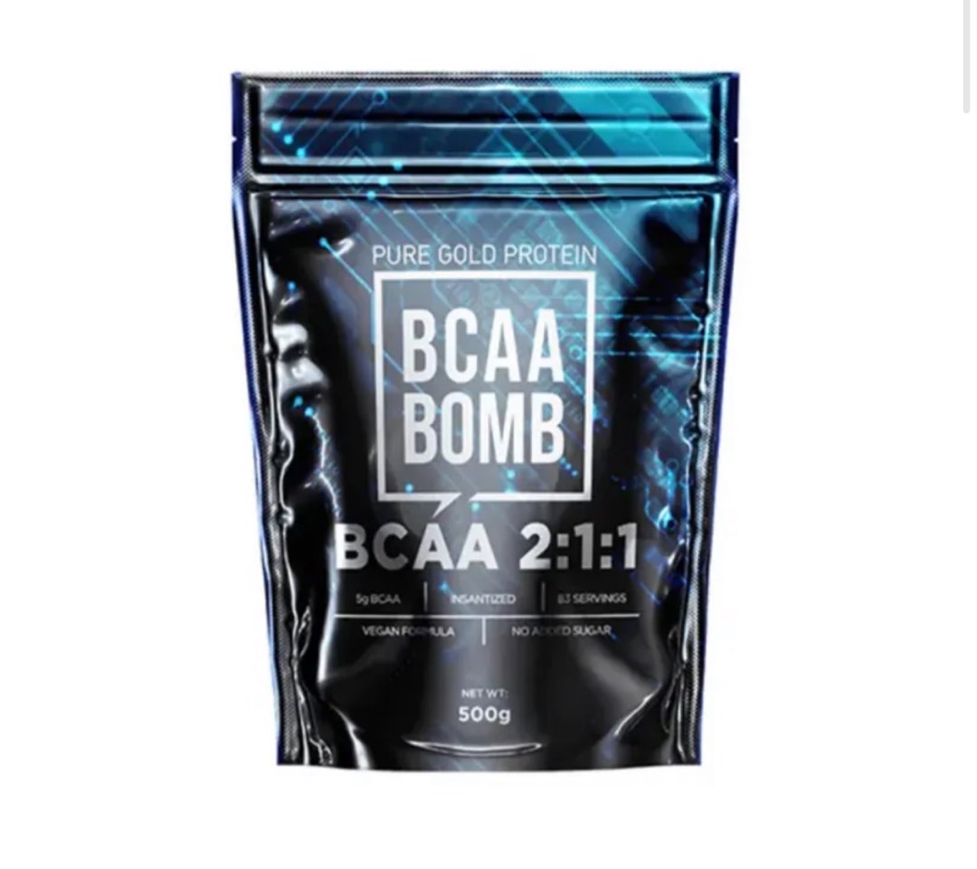 Pure Gold BCAA Bomb 500G Cola Flavour, Health & Nutrition, Health ...
