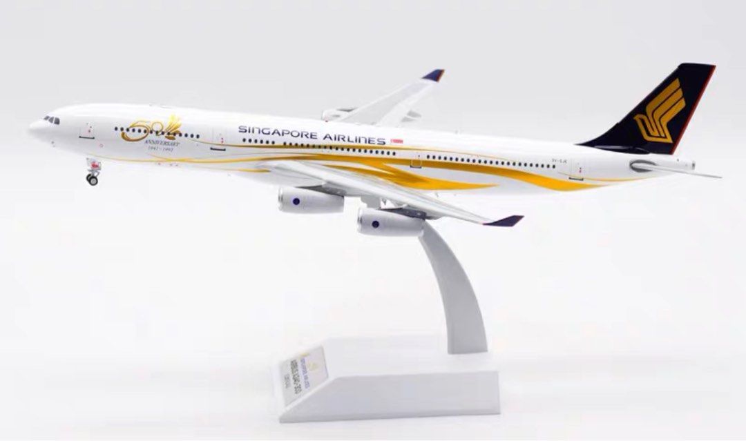 RARE PREORDER 1:200 Singapore Airlines A340-300 50th Year Anniversary ...