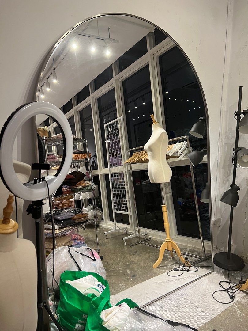 Rare unique Arch Arc shape mirror ORP $1000, Furniture & Home Living ...