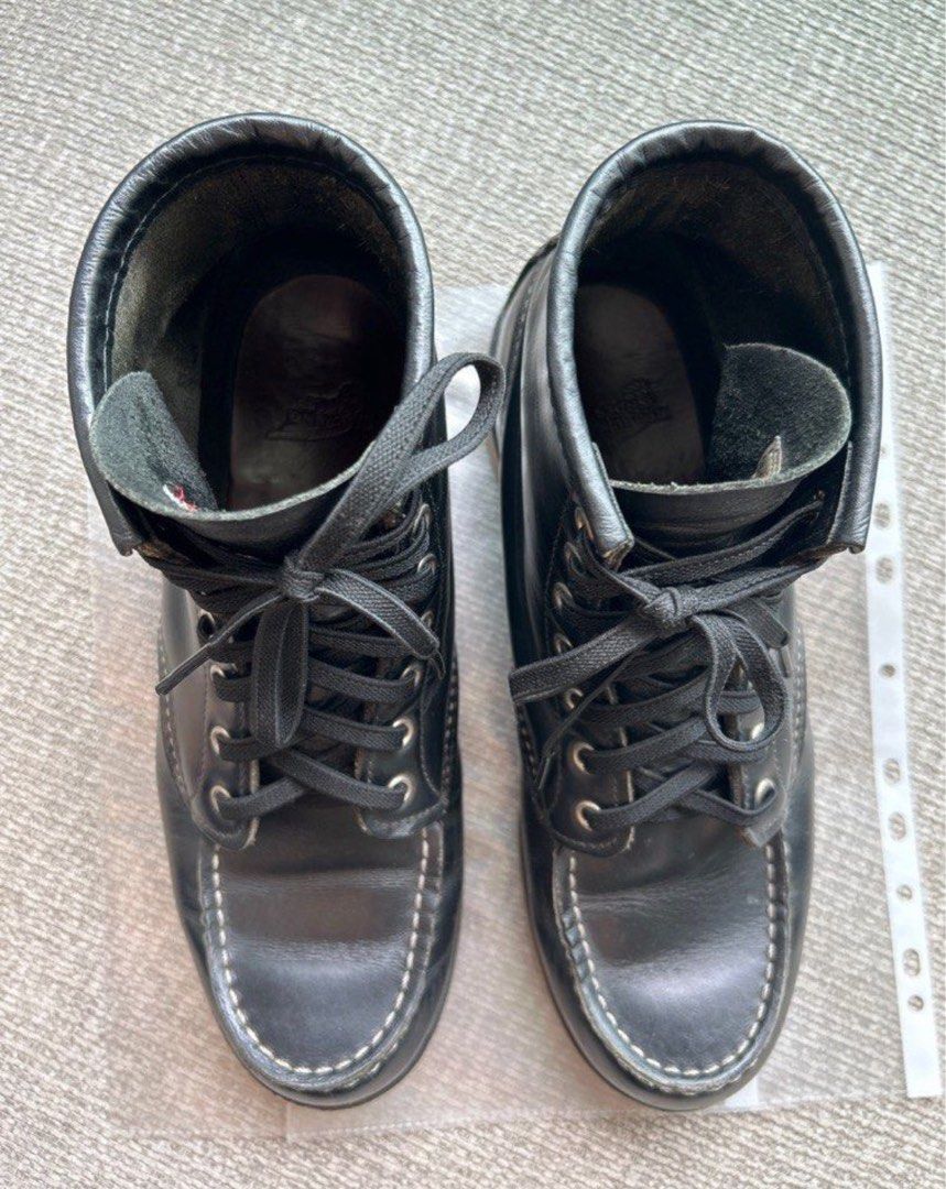 Red Wing 8130 black moc toe, Men's Fashion, Footwear, Boots on Carousell