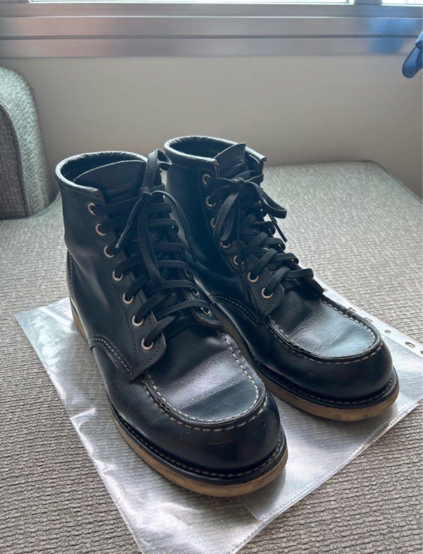 Red Wing 8130 black moc toe, Men's Fashion, Footwear, Boots on Carousell