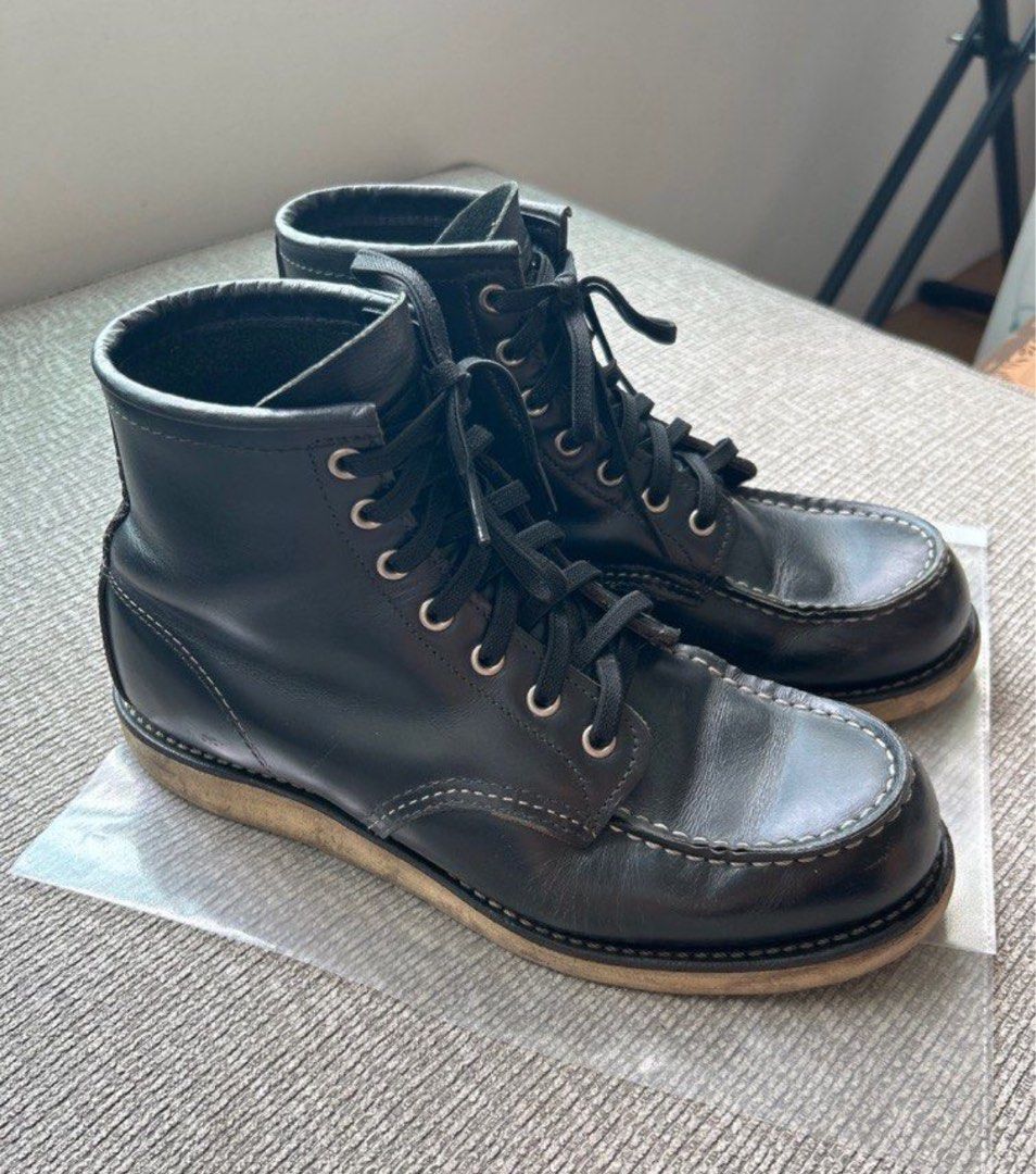 Red Wing 8130 black moc toe, Men's Fashion, Footwear, Boots on Carousell