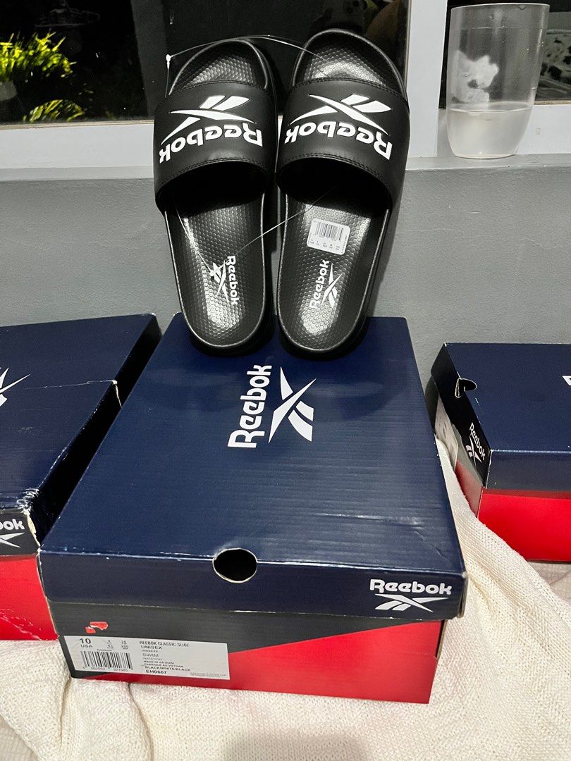 Reebok slides mens 10, Men's Fashion, Footwear, Slippers & Slides on ...