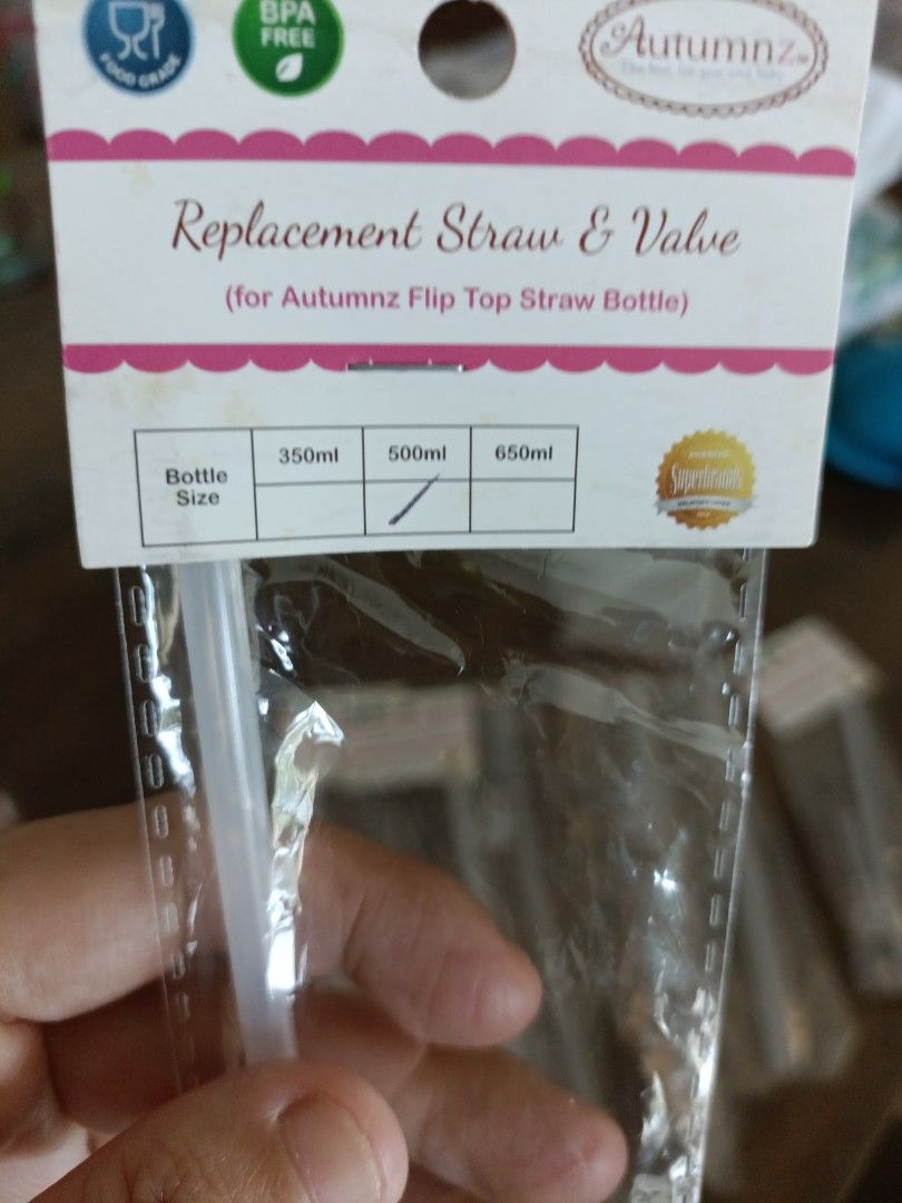 Replacement straw & valve 500ml water bottle, Furniture & Home Living ...