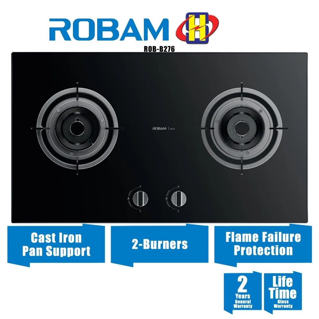 ROBAM built-in cooking gas hob B276 double burner stove, TV & Home ...