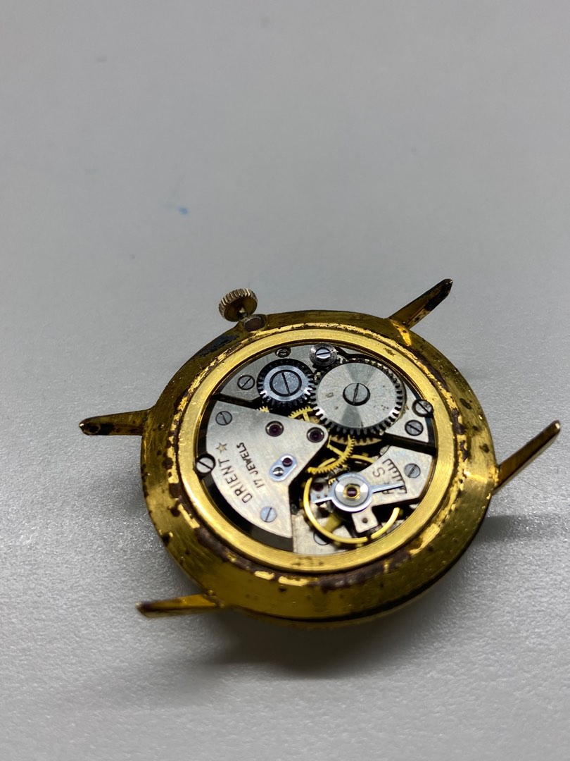 Running Vintage Orient Dynamic 14K gold manual winding mechanical watch ...