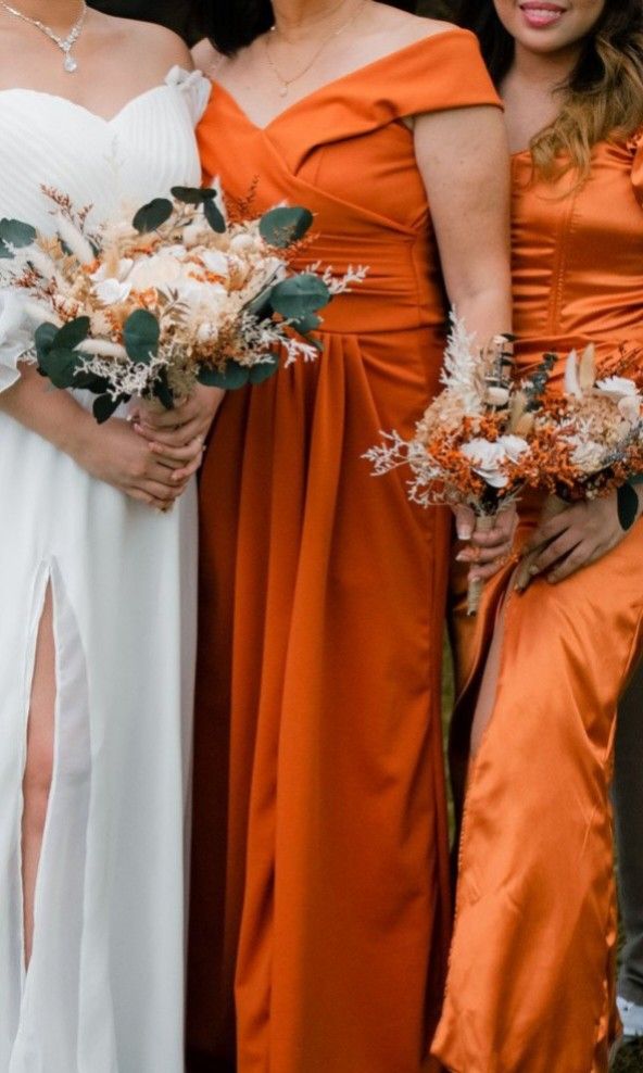 Rust Formal Evening Gown| Events Weddings, Women's Fashion, Dresses ...