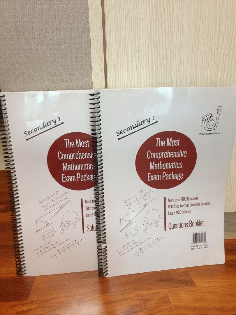 S1 Math Exams Package. Questions and Solutions booklets., Hobbies ...