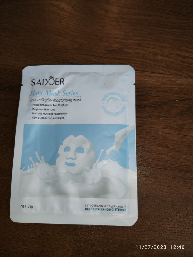 Sadoer plant mask series goat milk silky moisturizing mask, Beauty ...