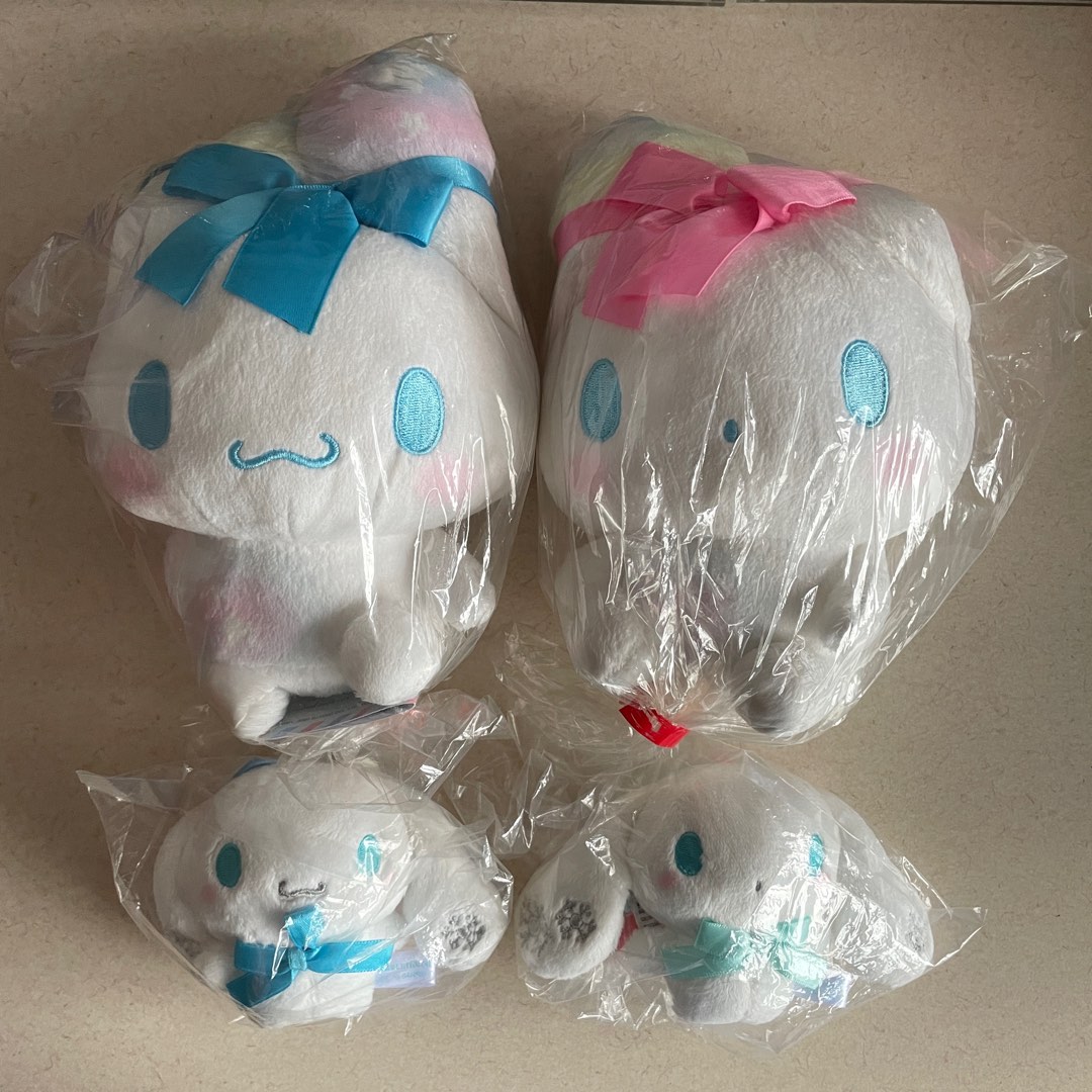 Authentic Sanrio Cinnamoroll Ribbon Tied Ears Blue and Pink Set and ...