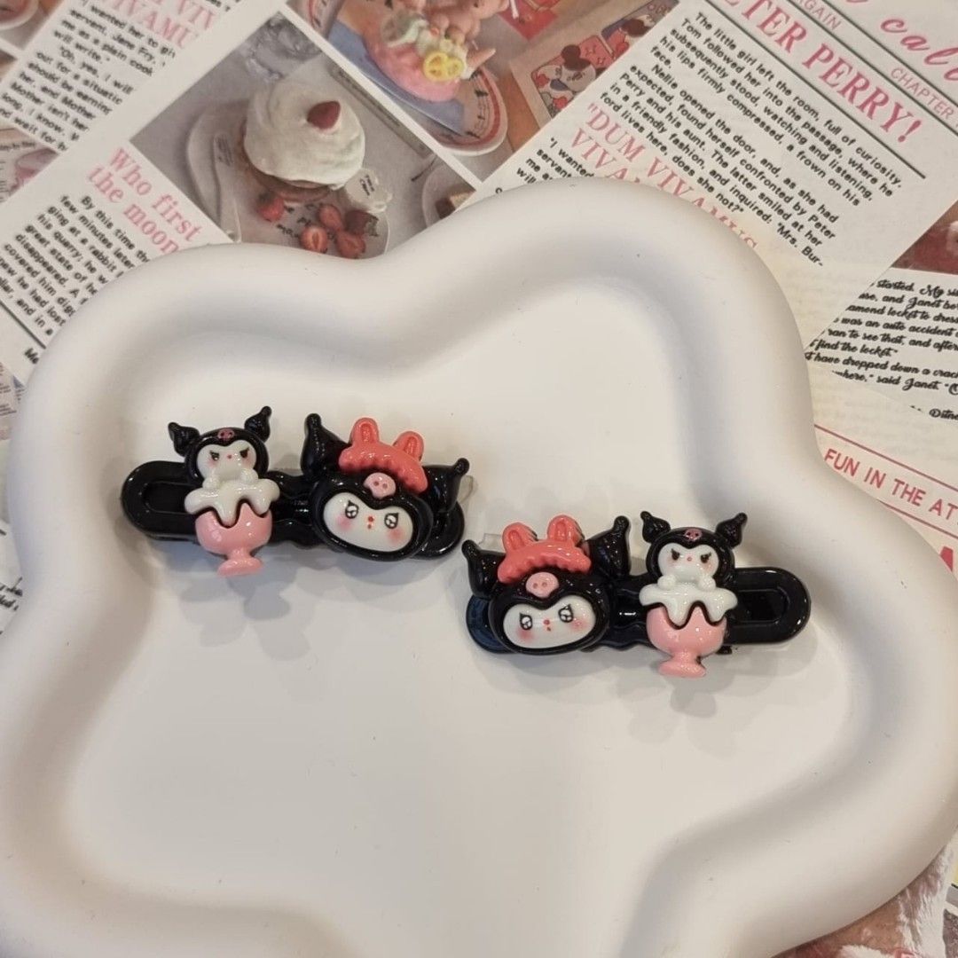 Sanrio kuromi 5cm hair clips 6pcs, Women's Fashion, Watches ...