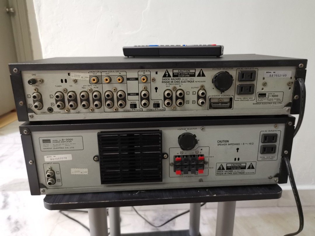 Sansui C-1000 Pre remote and B-3000 Stereo 120Watts per channel Power ...