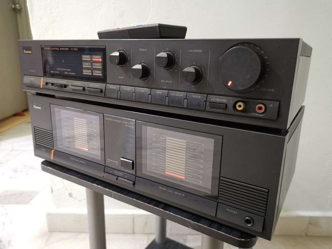 Sansui C-1000 Pre remote and B-3000 Stereo 120Watts per channel Power ...
