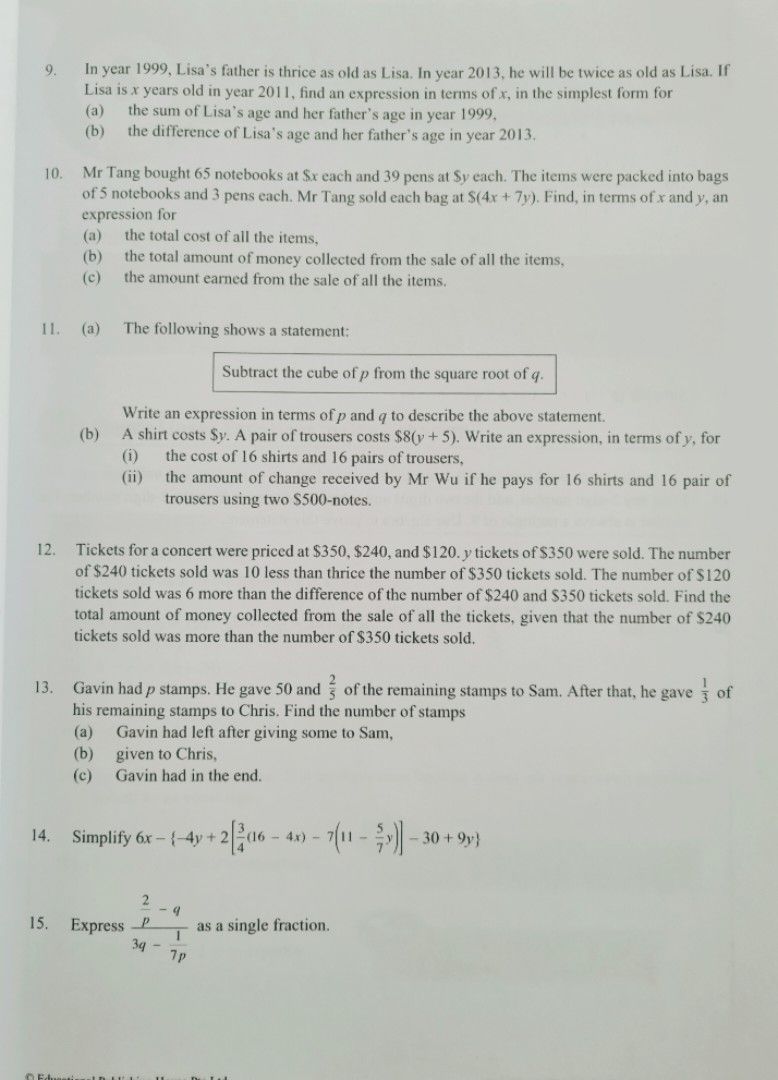 Sec 1 math assessment book, Hobbies & Toys, Books & Magazines ...