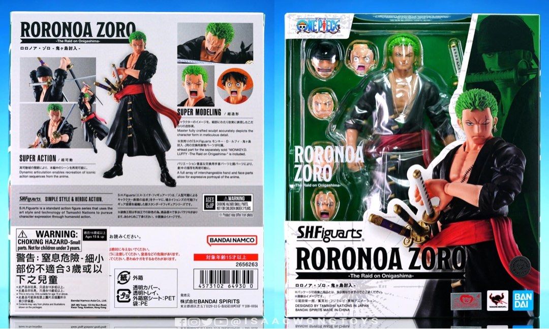 S.h.Figuarts SHF Roronoa Zoro One Piece, Hobbies & Toys, Toys & Games ...