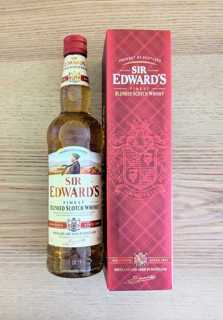 Sir Edward's Finest Blended Scotch Whiskey - A Royal Treat for Your Taste Buds, Food & Drinks ...