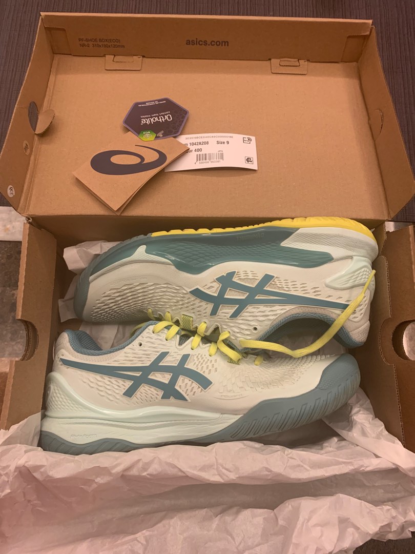 Asics Gel Resolution 9 Size 40 5 Euro 7 UK Soothing Sea Gris Blue