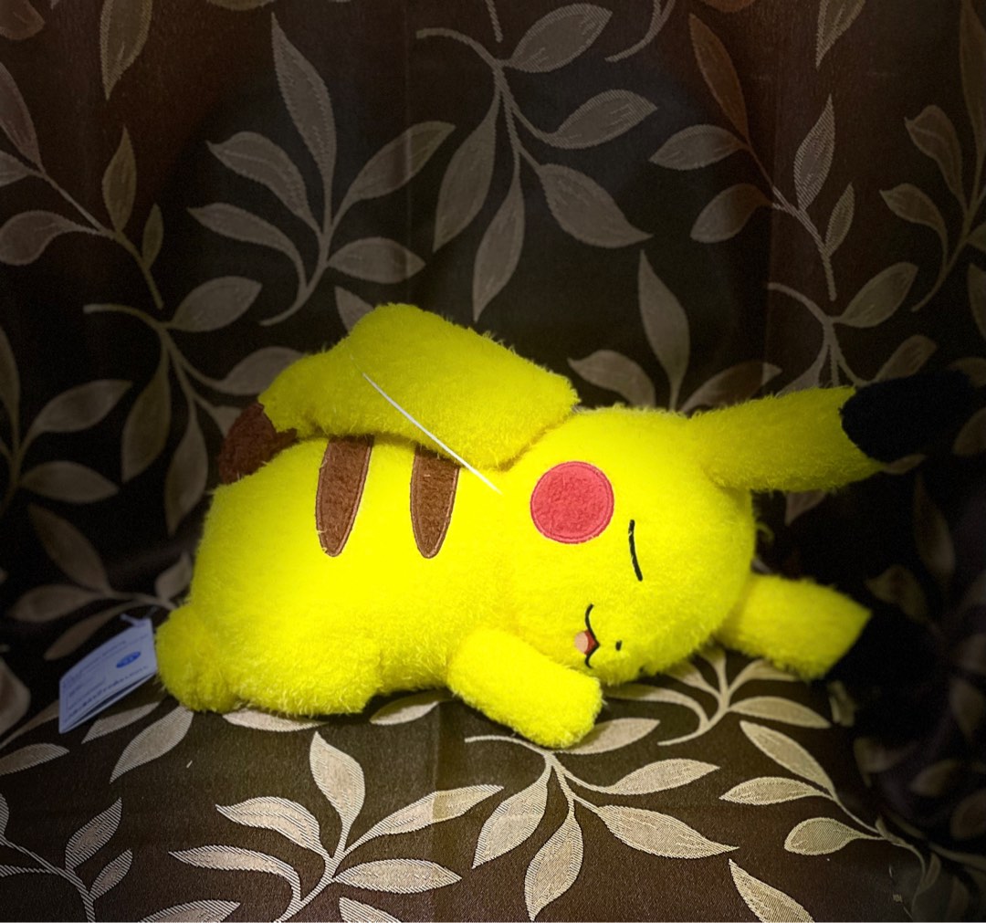 Sleeping Fluffy Pikachu, Hobbies & Toys, Toys & Games on Carousell